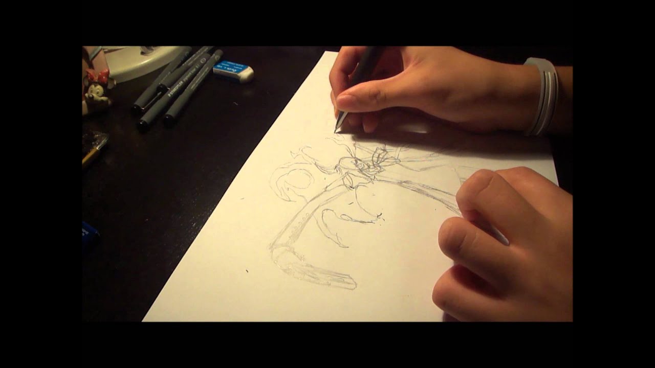 hellsing ove: drawing of alucard