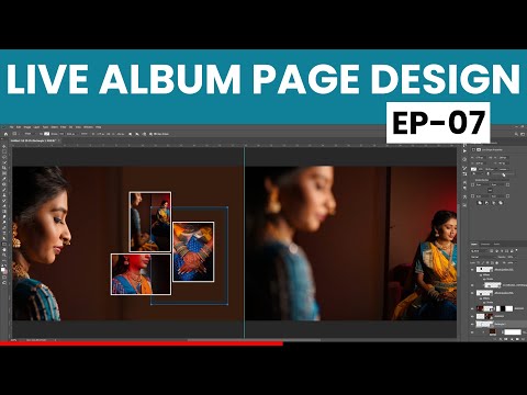 How to Design Elegant Bride Getting Ready Wedding Album Page | Live Wedding Album Design EP:07