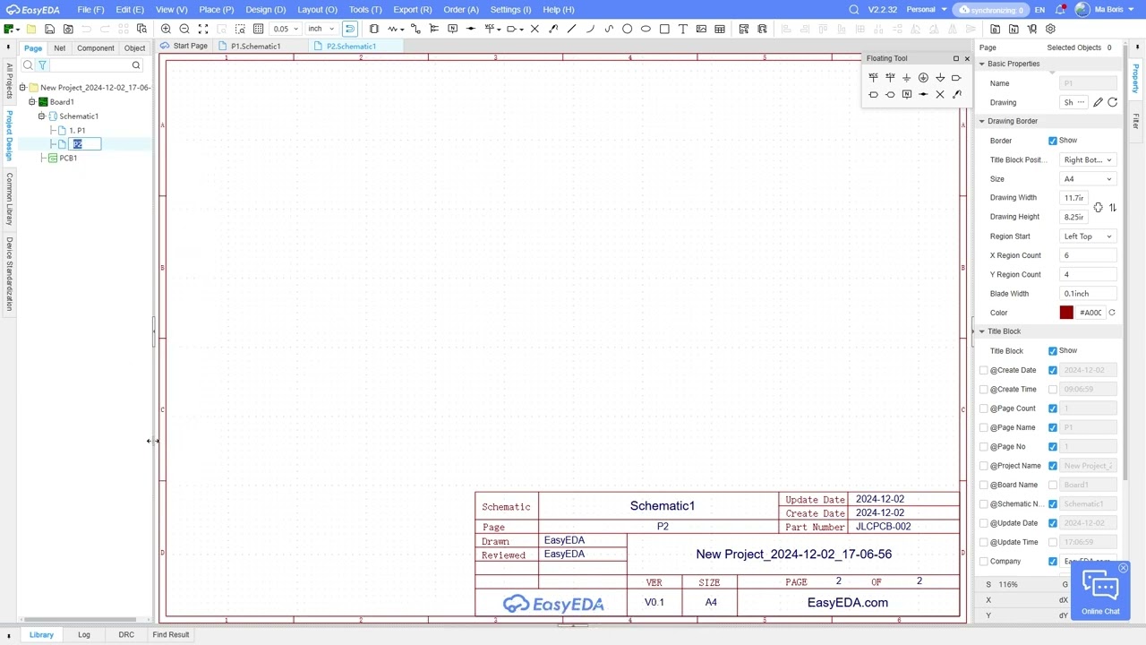 2.1 Schematic Settings
