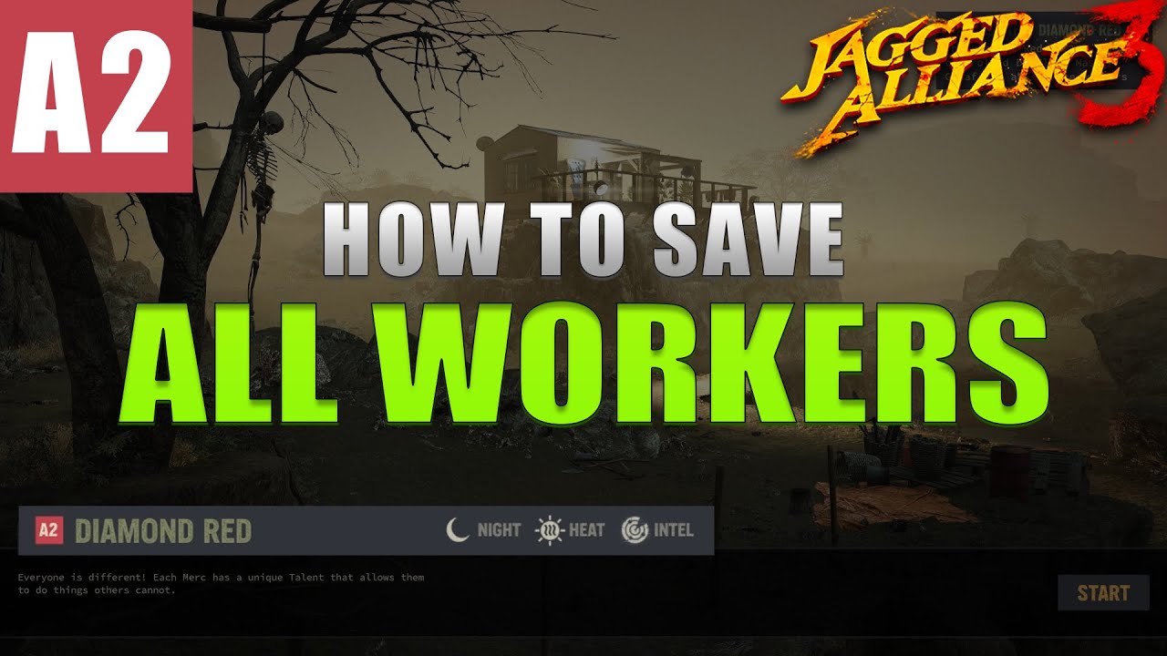 Sector A2 Walkthrough - Saving the Workers from Slave Master Graaf - Jagged Alliance 3