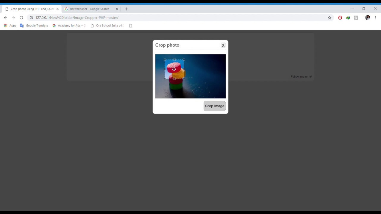 Image Crop Project in PHP with Source Code