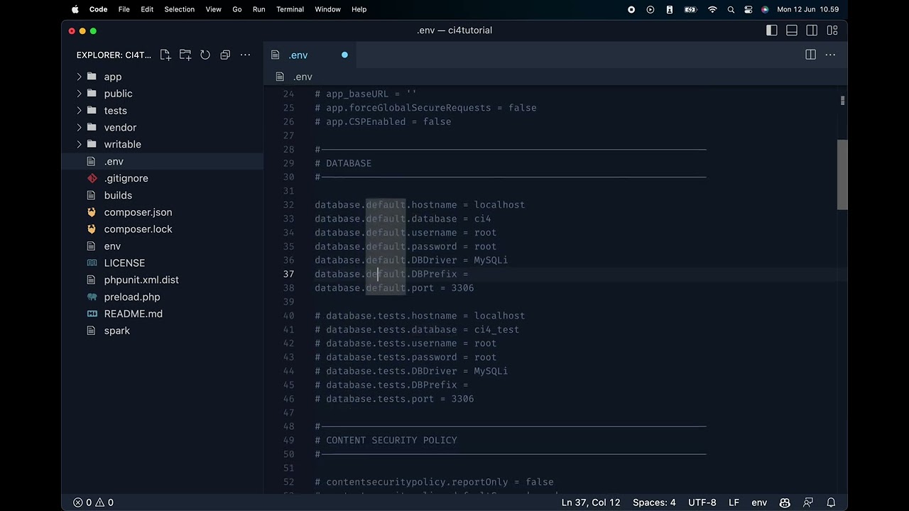 CodeIgniter 4 Tutorial | Part 2 Config MySQL Database