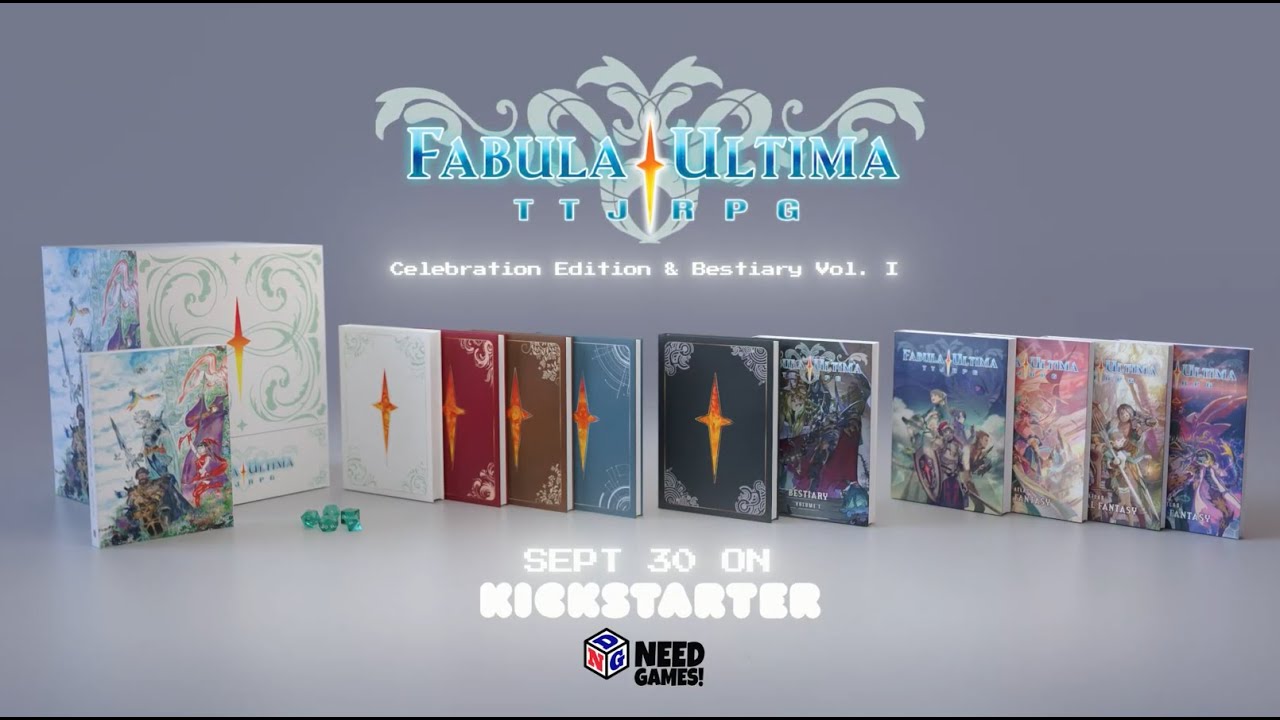 Fabula Ultima TTJRPG Celebration Edition & Bestiary Vol.  I - On Kickstarter Sept 30