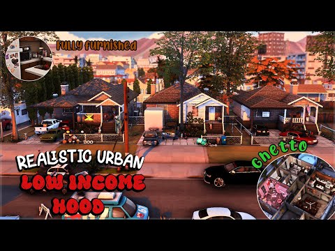 💥REALISTIC URBAN LOW-INCOME HOOD 💥│ The Sims 4│THE EXIST SAVE FILE