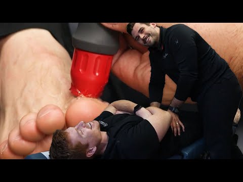 Dr. Alec Treats Dr. Warren for Turf Toe │ Chiropractic Adjustment and Shockwave Therapy