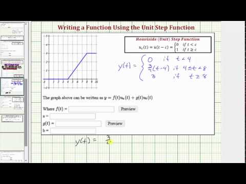 Ex: Write a Ramp Function Using the Unit Step Function | Math Help from ...