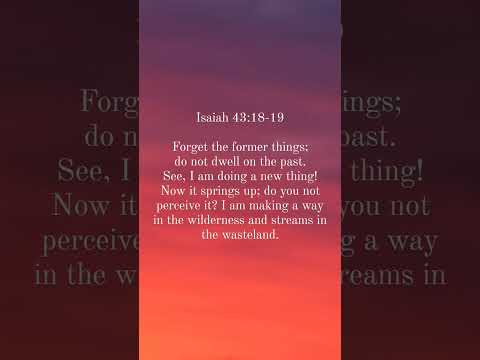 Isaiah 43:18-19 #jesus #bible #god #blessed #prayer #godisgood #pray #jesuslovesyou #chosen #saved