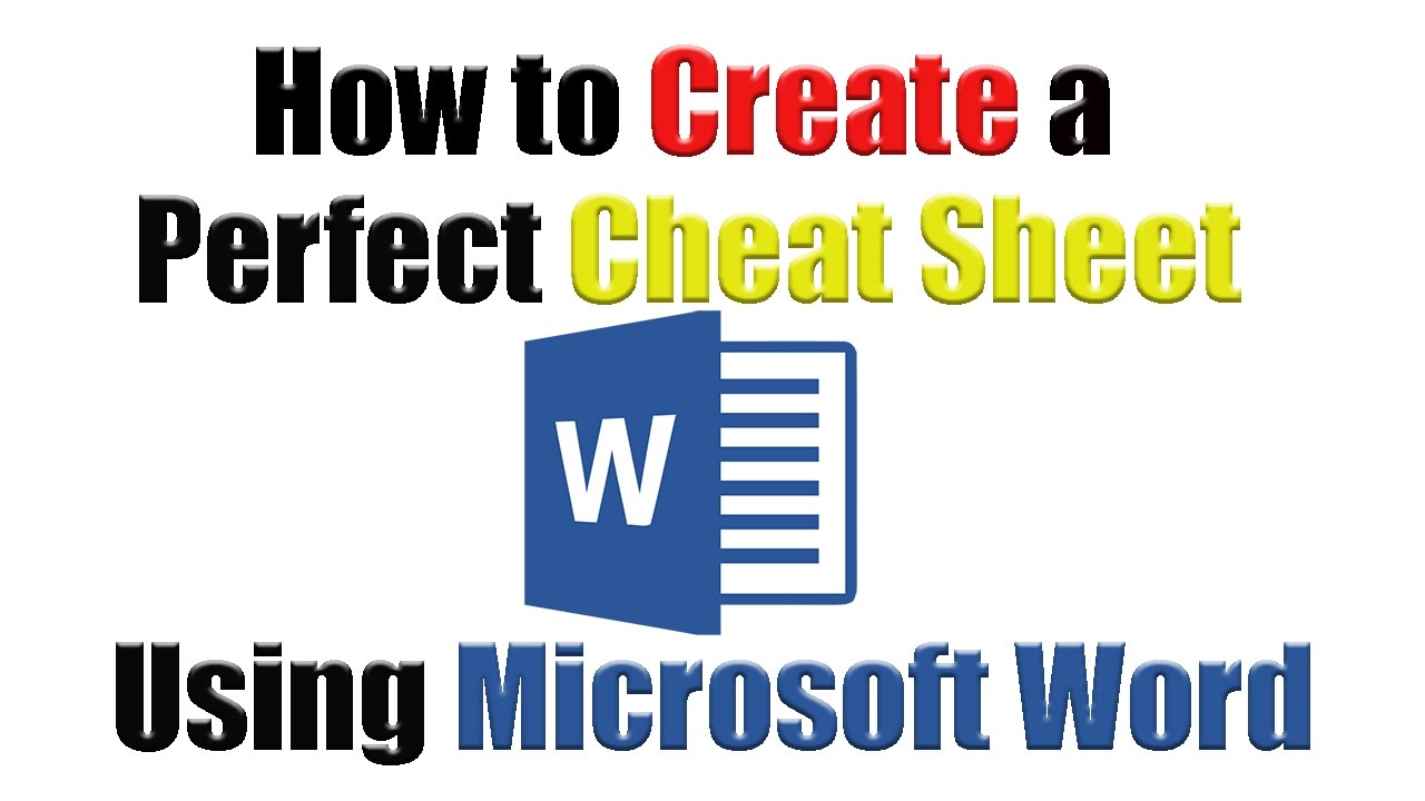 Tutorial | How to create the perfect cheat sheet using Microsoft Word