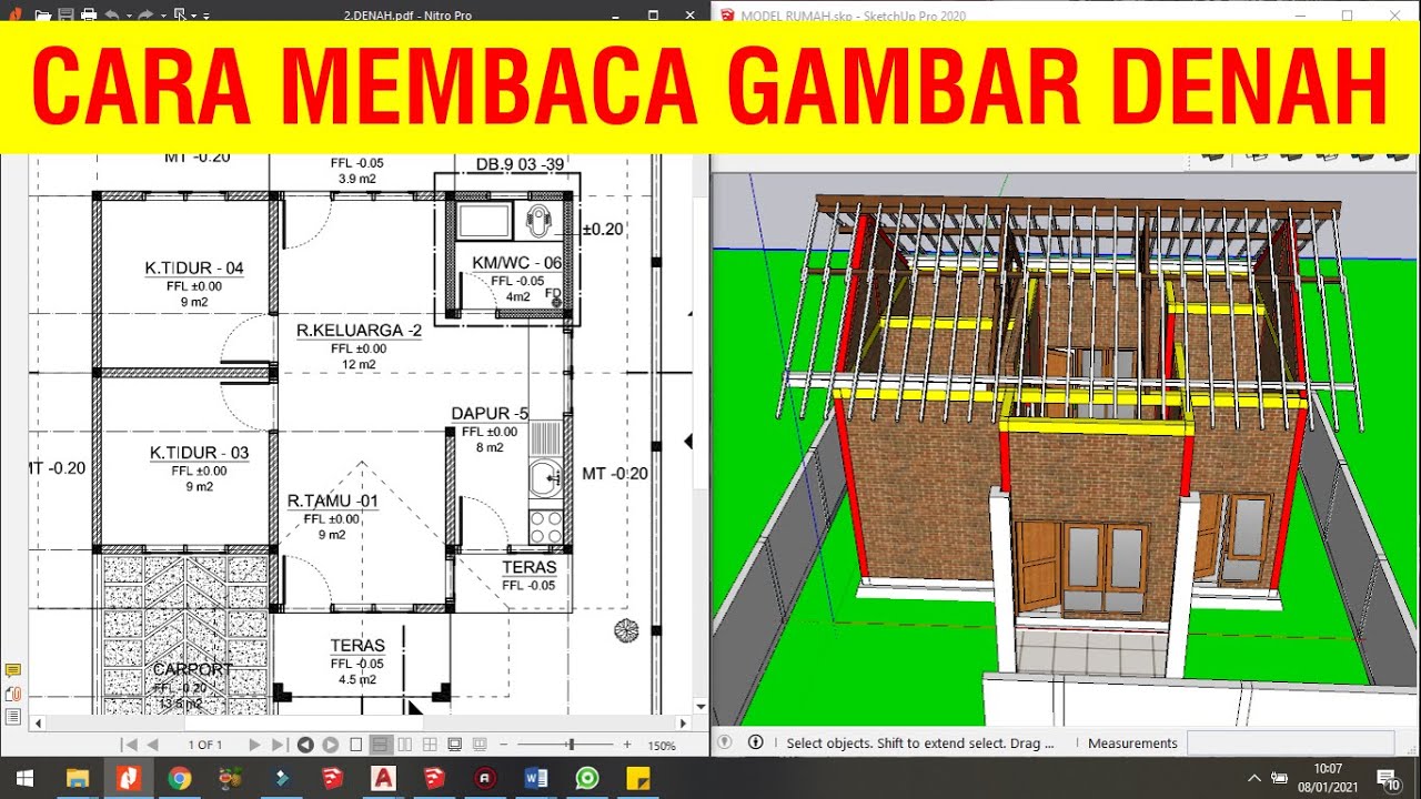 CARA MEMBACA GAMBAR ARSITEKTUR - DENAH