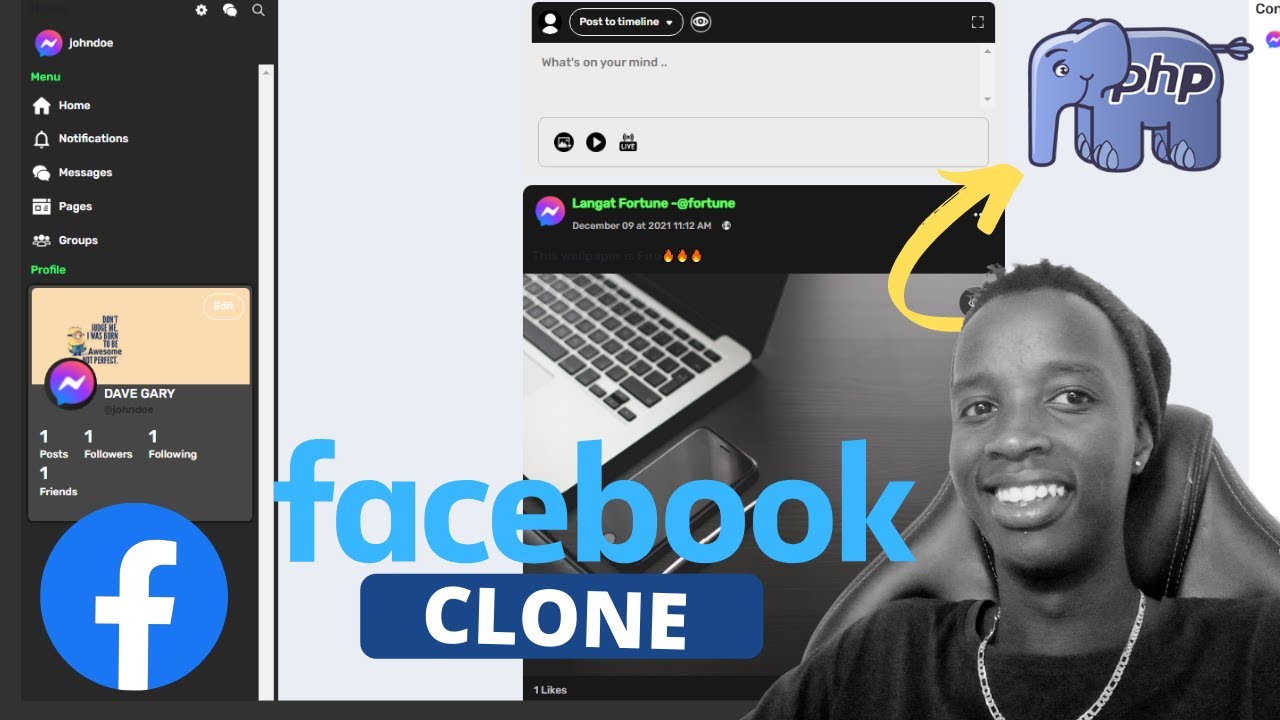 Build a Facebook clone with PHP and MySQL  with SOURCE CODE☕👨‍💻