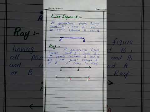Line Segment and Ray #definitions