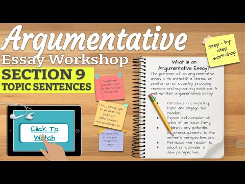 How To Write TOPIC SENTENCES For An Argumentative Essay