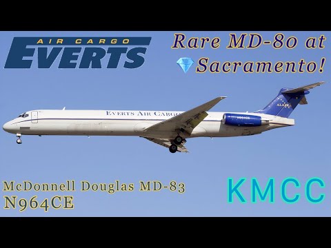 *RARE* Everts MD-83 Landing @ Sacramento McClellan| Everts Air Cargo| KMCC| McDonnell Douglas MD-83