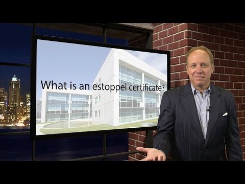 What is an estoppel certificate?