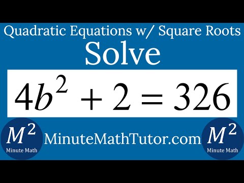 Solve 4b^2+2=326