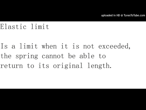 Elastic limit definition for SPM students (Auditory memory)