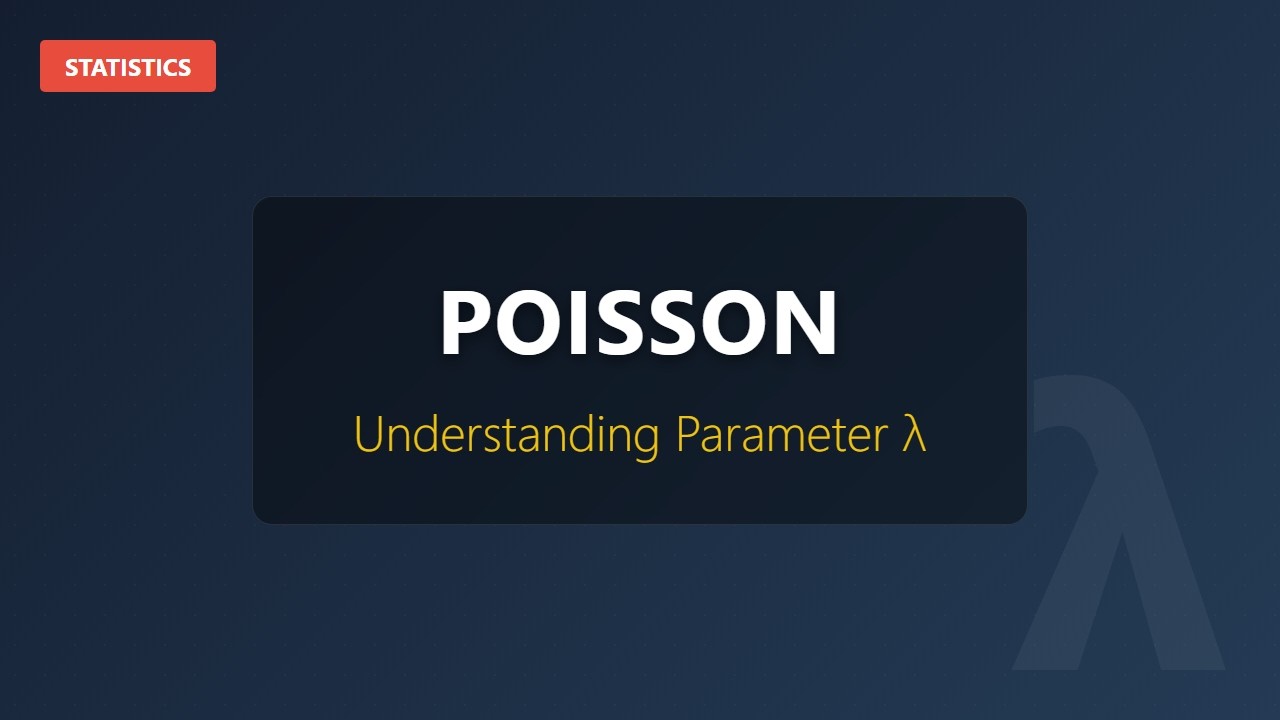 Poisson Parameter Lambda Explained: Mean Equals Variance