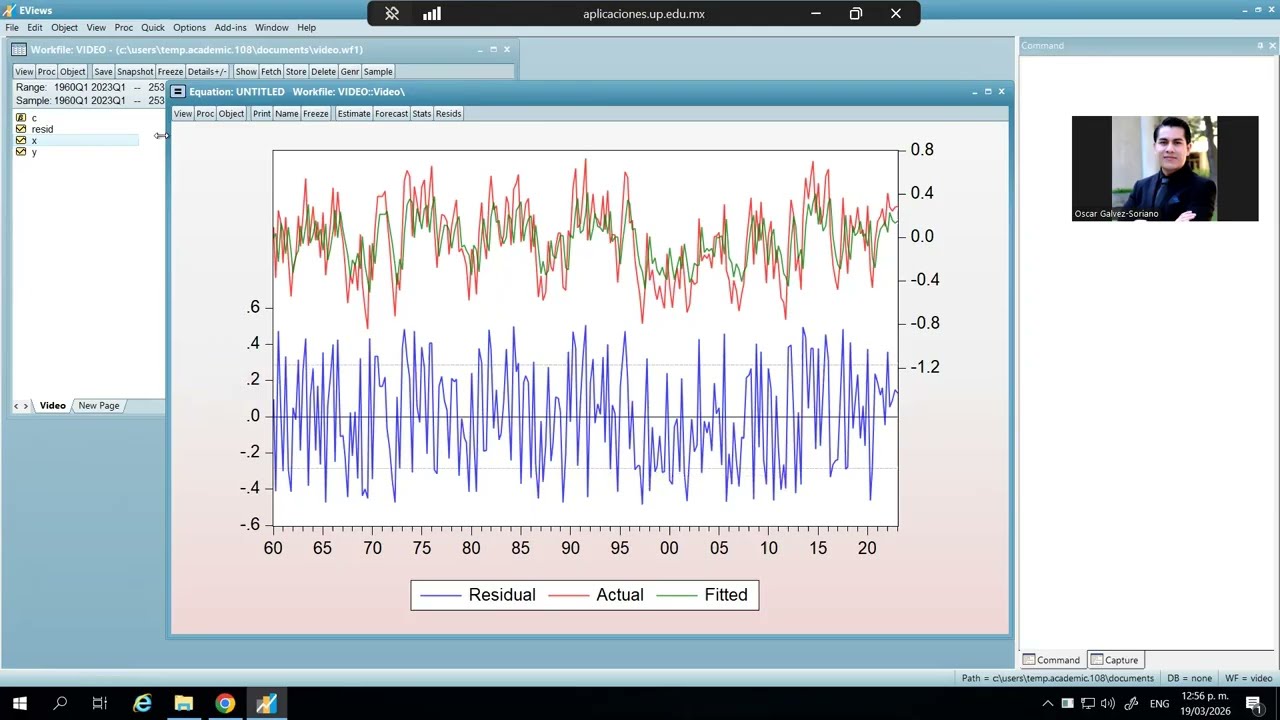 How to model AR and MA processes in EViews