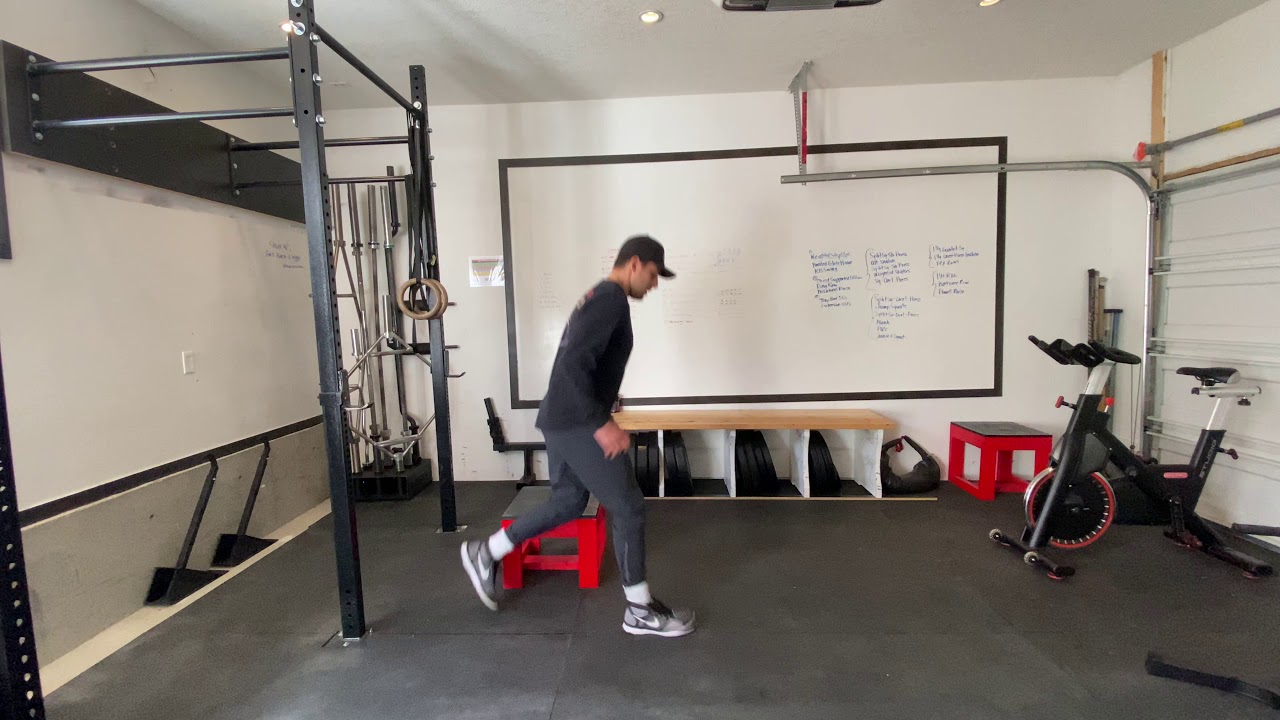 Pause Split Stance Depth Drop
