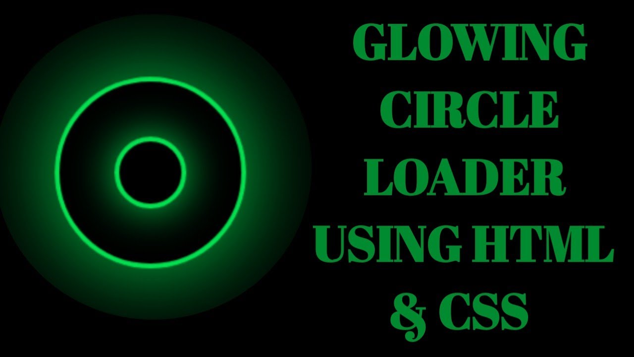 CSS Glowing Circle Loading Animation