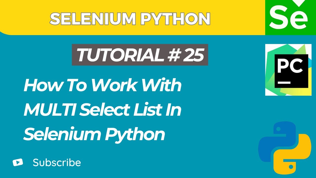 Selenium WebDriver with Python tutorial 25 | How to Handle Multi Select Dropdown