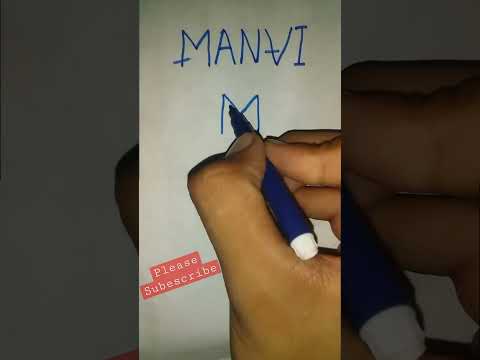 Manvi name logo design #logodesign#logo#name#manvi#viral#trending#shorts#youtubeshorts