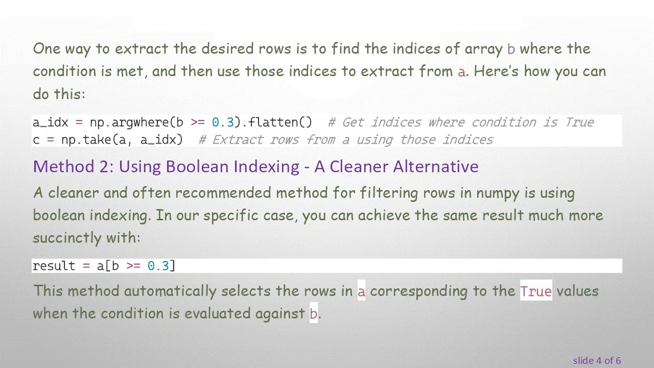 Extracting Rows from a Numpy Array Using Values from Another Array: A Guide to Efficient Sampling