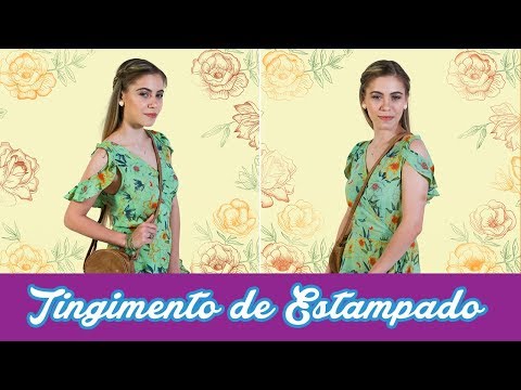 Tingimento de Vestido Estampado