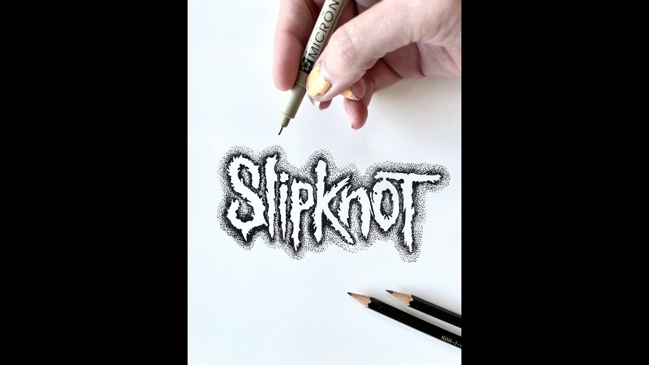 Is this really drawn with all dots!? - Slipknot logo