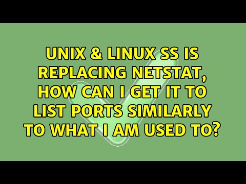 ss is replacing netstat, how can I get it to list ports similarly to what I am used to?