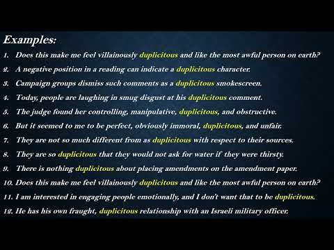 Duplicitous Meaning with Examples