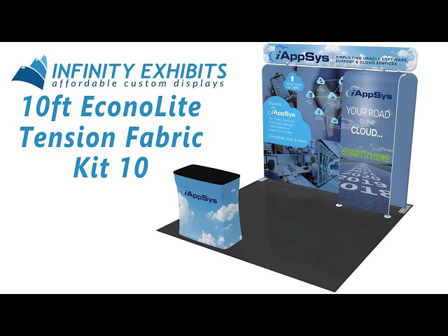 10ft EconoLite Tension Fabric Display - Kit 10 - Infinity Exhibits