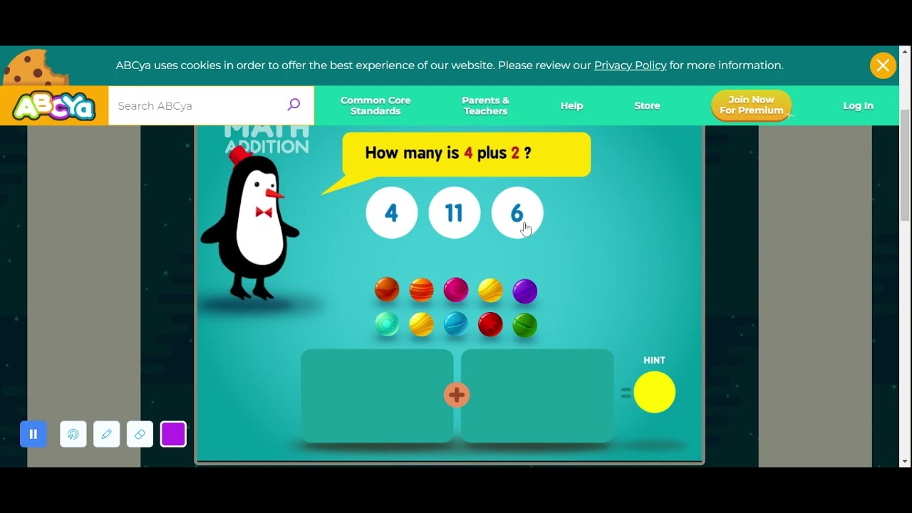 ABCya Marble Math Addition Online Game