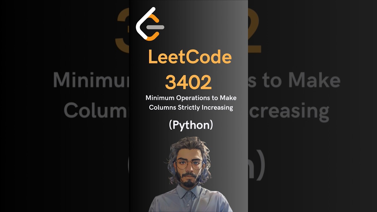 LeetCode#3402 Minimum Operations to Make Columns Strictly Increasing - Python