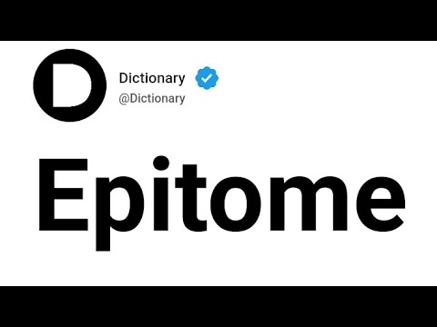 Epitome Meaning In English