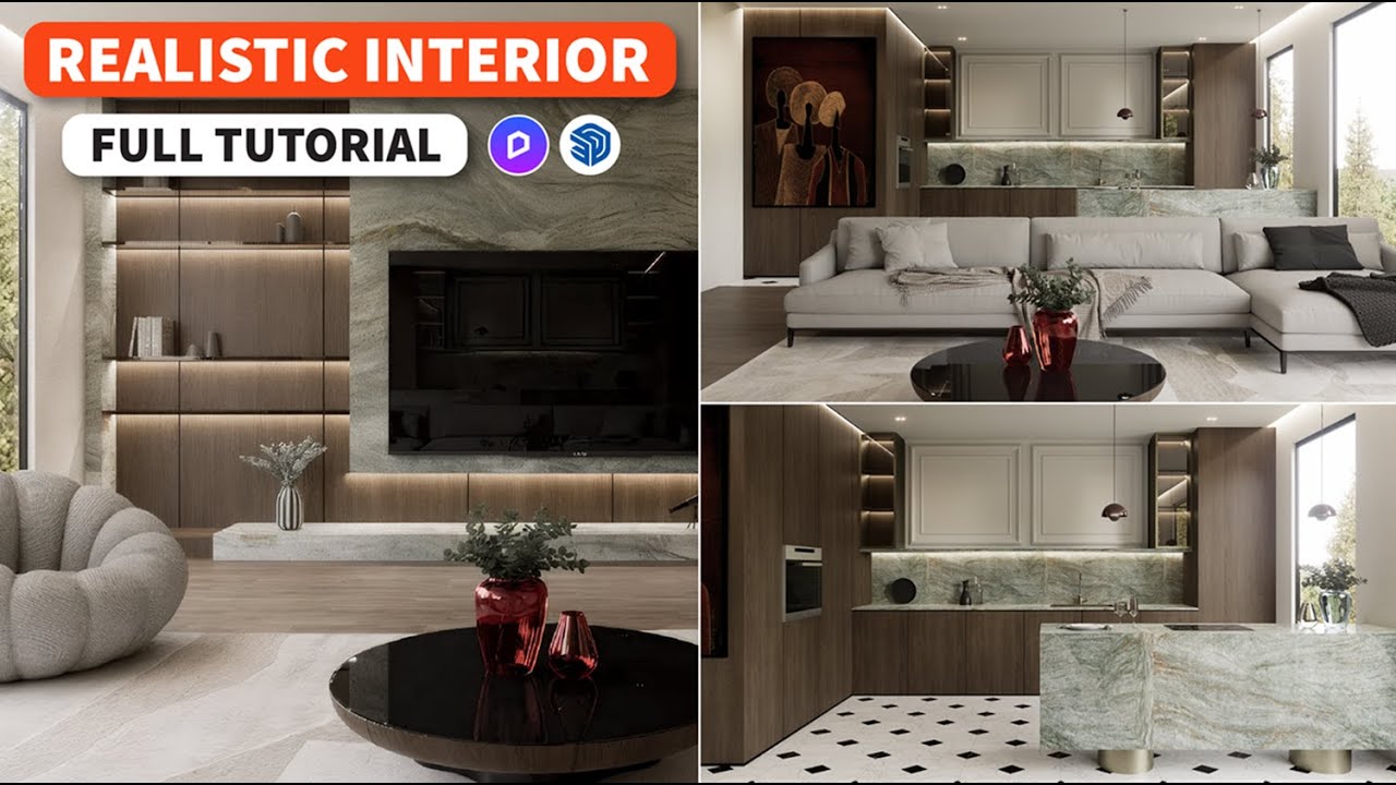 How to create realistic interiors using D5 Render & Sketchup | Masterclass