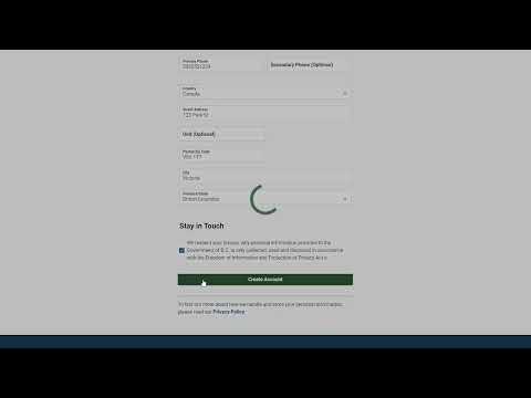 BC Parks Reservation Service - Create Your Account
