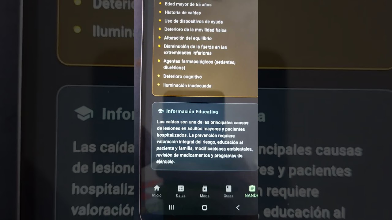 diagnostico nanda de riesgo de caidas #enfermeria