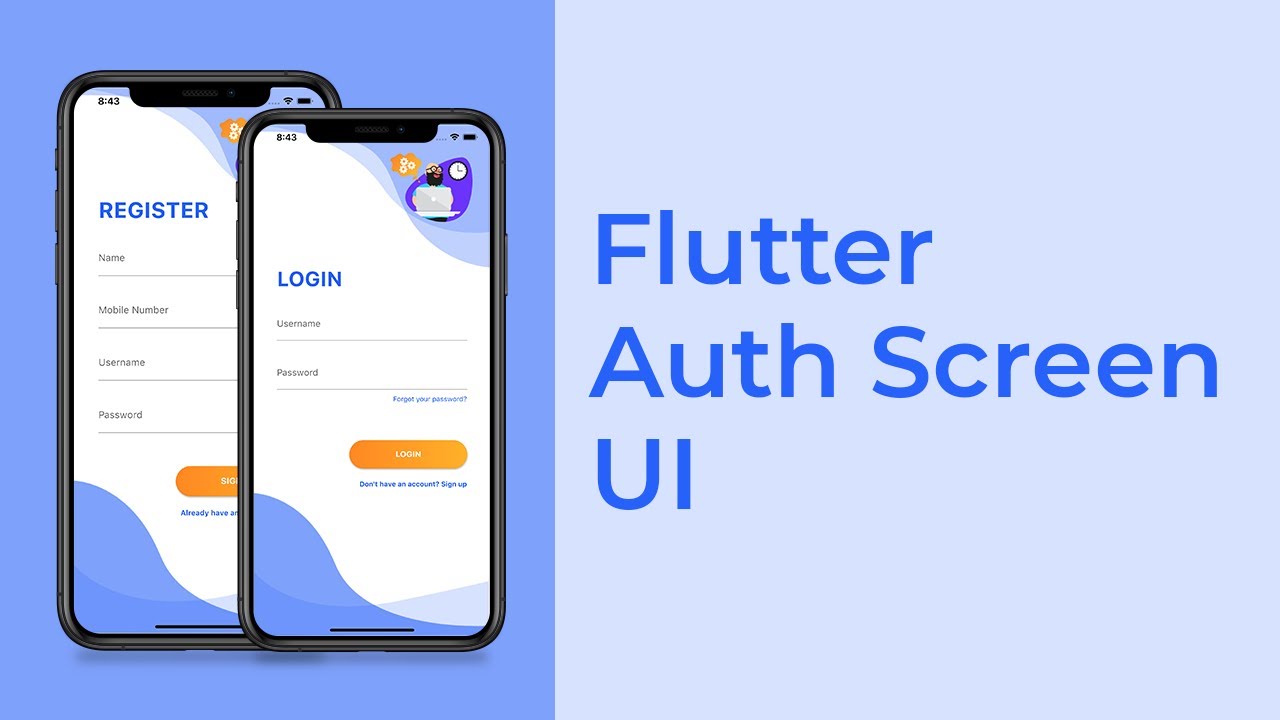Flutter UI - Login & Register Page - Speed Code