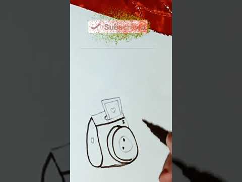 How To Draw An Instant 📷 Camera | Kids Camera Simple Camera #drawing #youtubeshorts #art #shorts