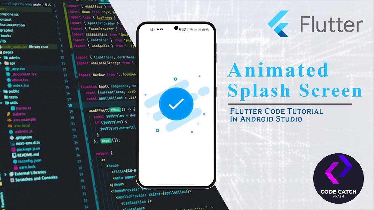Create a Animated Splash Screen in Flutter | Android studio | Code Catch
