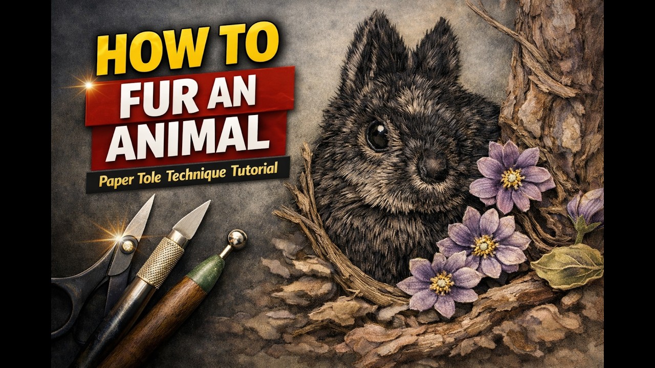 How to Fur an Animal | Paper Tole Technique Tutorial