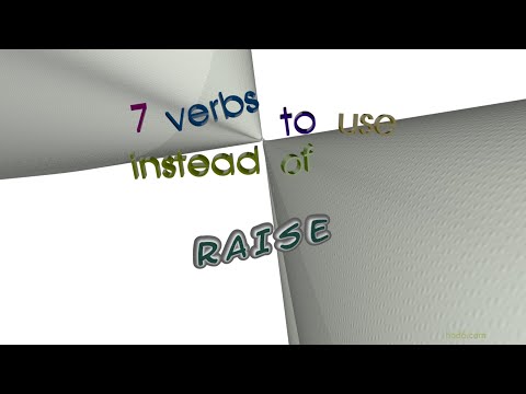 raise - 11 verbs which are synonym of raise (sentence examples)