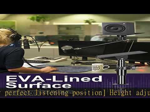 OUKMIC Clamp On Desktop Speaker Stand Holder Pair, Heavy Duty Audio Studio Monitor Stands Riser Til