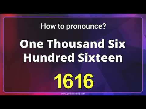 How to pronounce 1616 in English correctly