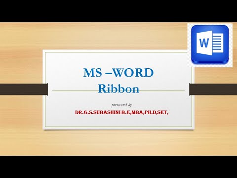 MS-Word-Ribbon and Tab in Tamil