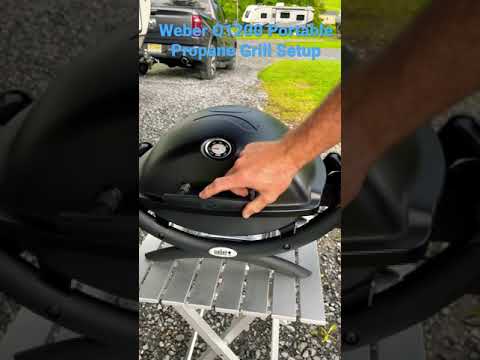 Weber Q1200 Portable Propane Grill Setup