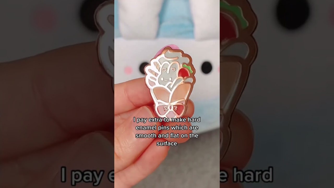 Soft vs hard enamel pins ✨ #kawaiifashion #kawaii