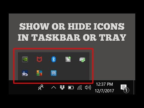How to show all icons in the task bar tray on windows 10