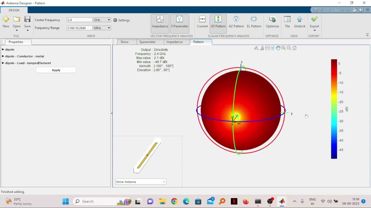 How to Design a Simple Dipole Antenna in MATLAB